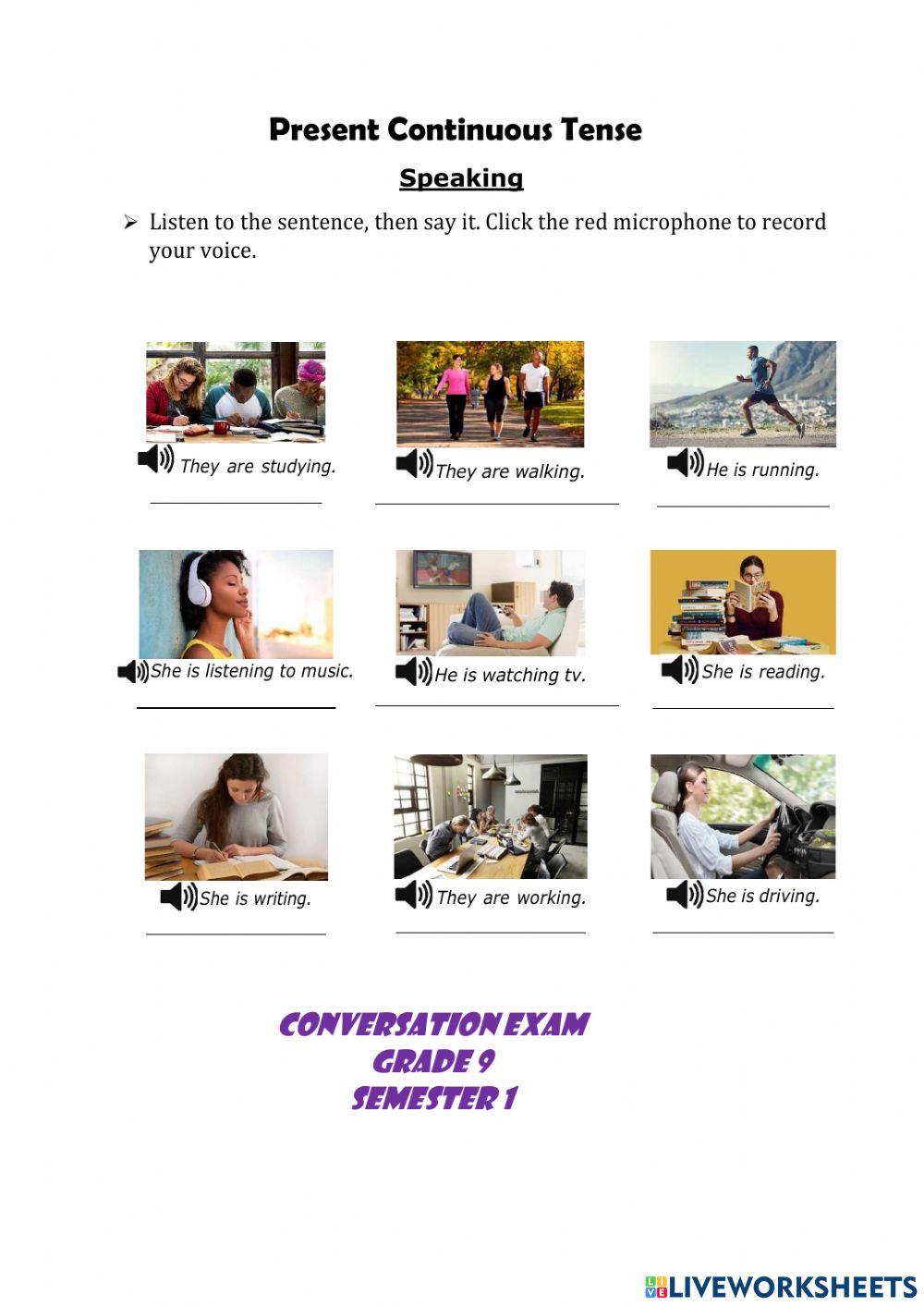 GRADE 9-CONVERSATION online exercise for | Live Worksheets