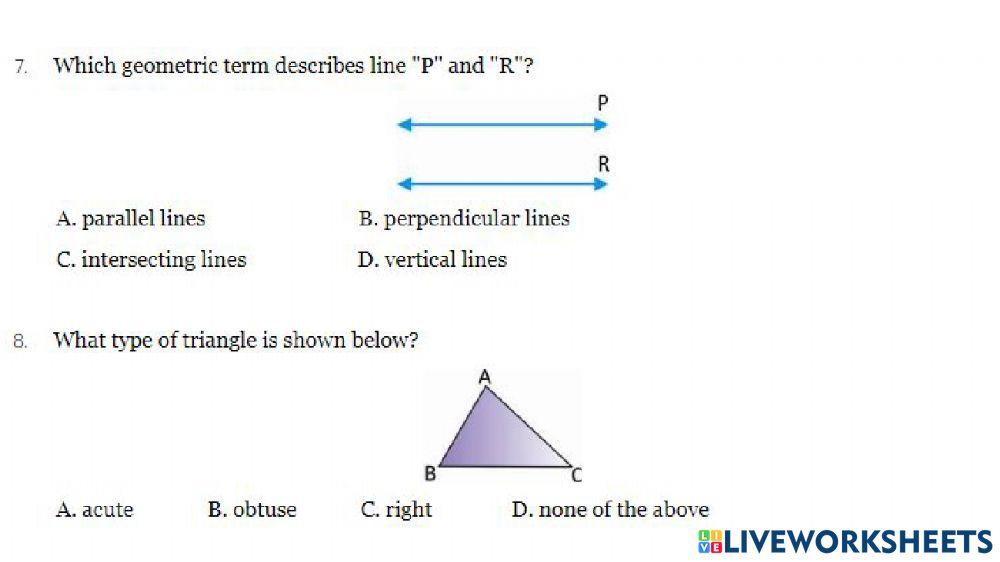 olympiad geometry 1 online exercise for | Live Worksheets