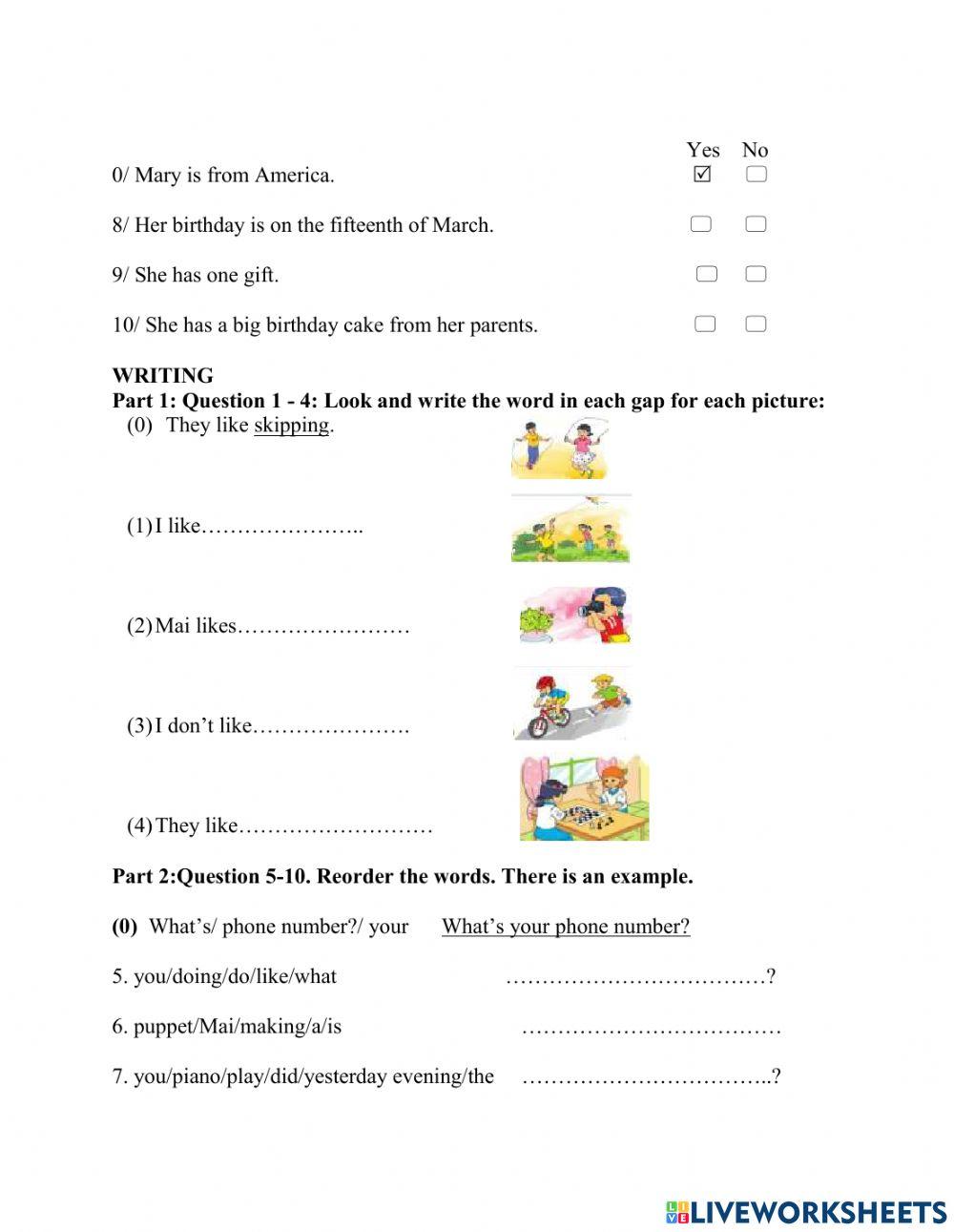 Grade 4 worksheet online exercise for 4 | Live Worksheets