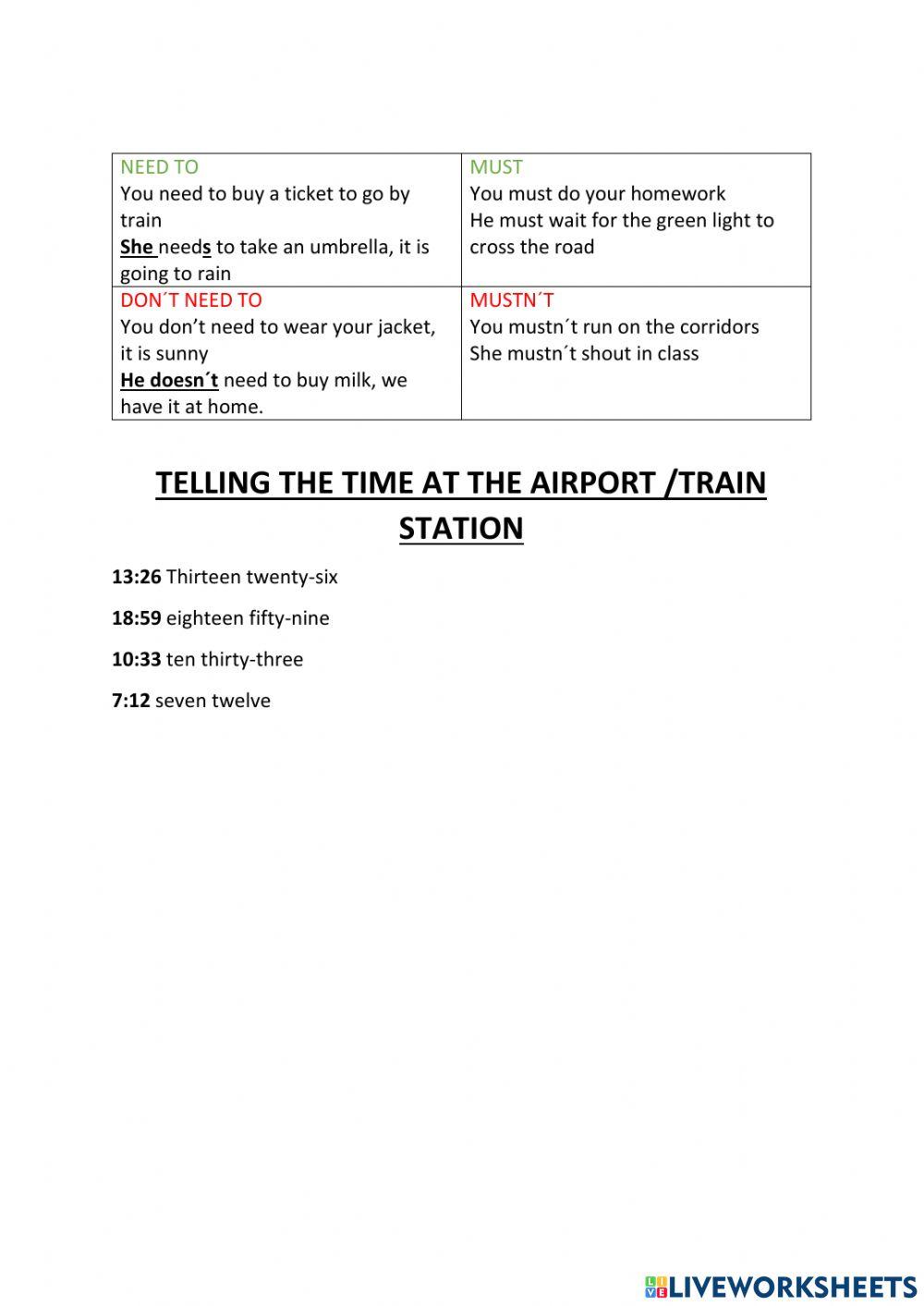 Airport online exercise for 6th grade | Live Worksheets