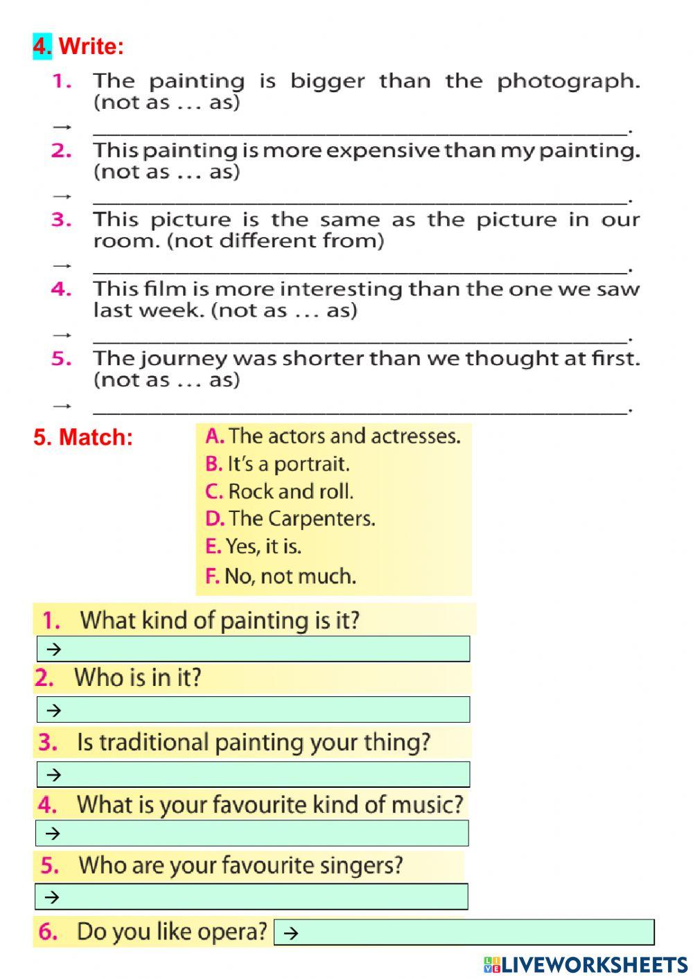 Grade 7-unit 4-grammar worksheet | Live Worksheets