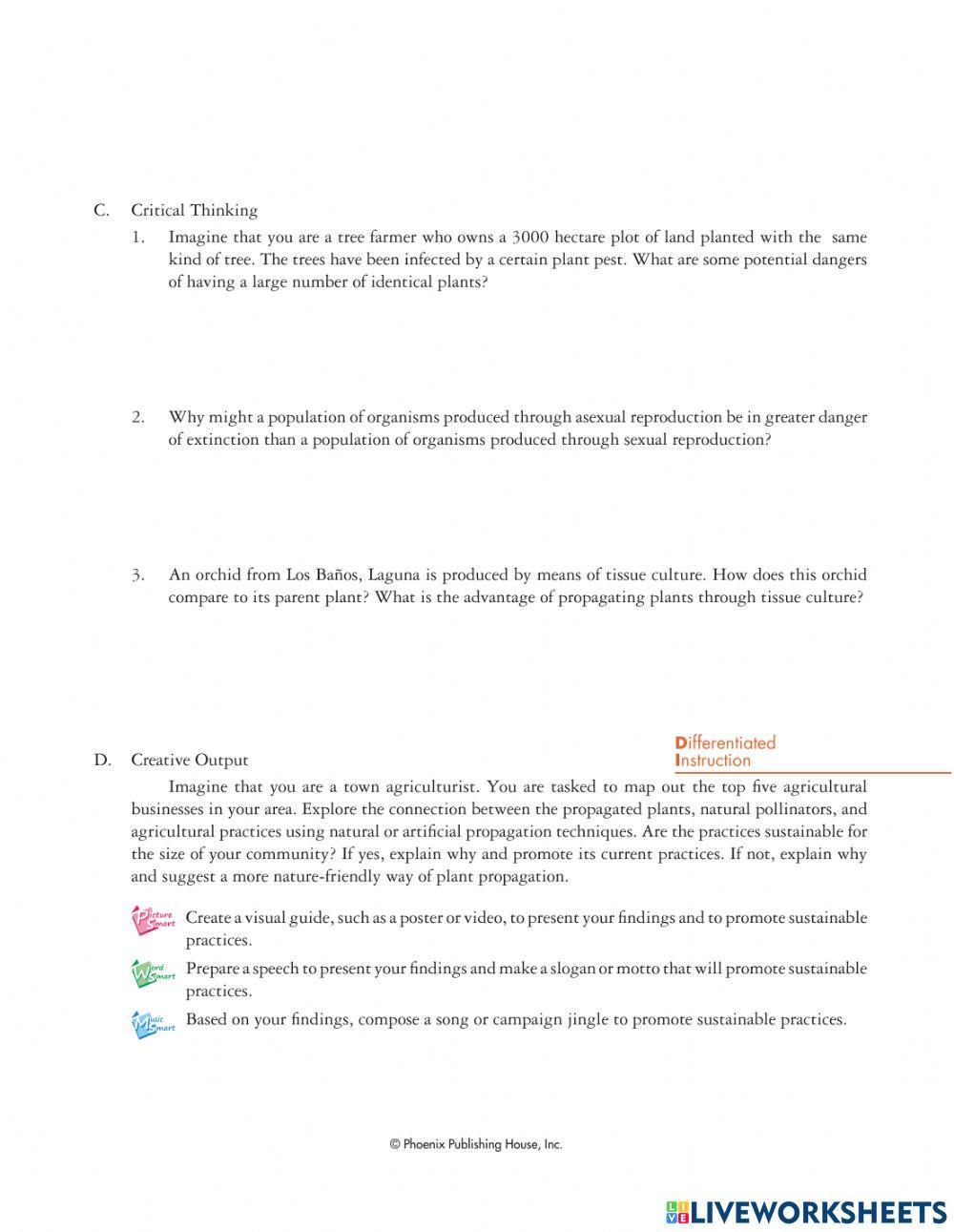 Reproduction ( … | Free Interactive Worksheets | 3502875