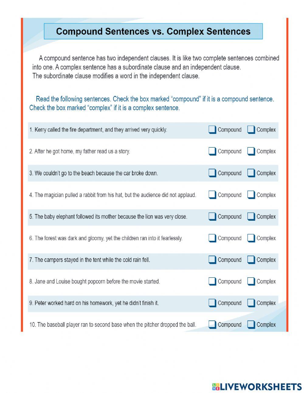Gr5 WS Grammar Semester 1 worksheet | Live Worksheets