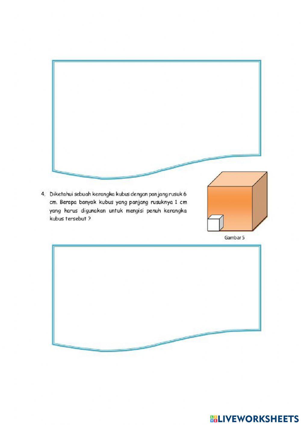 Lkpd matematika volume balok dan kubus worksheet | Live Worksheets
