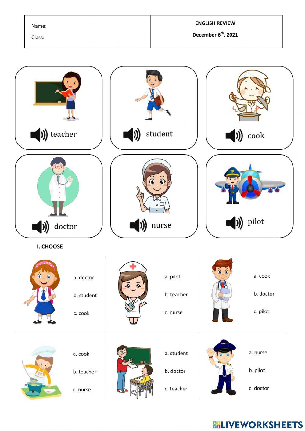 English Week 11 worksheet | Live Worksheets