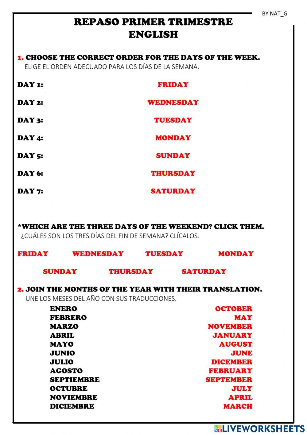 Simple vocabulary worksheet | Live Worksheets