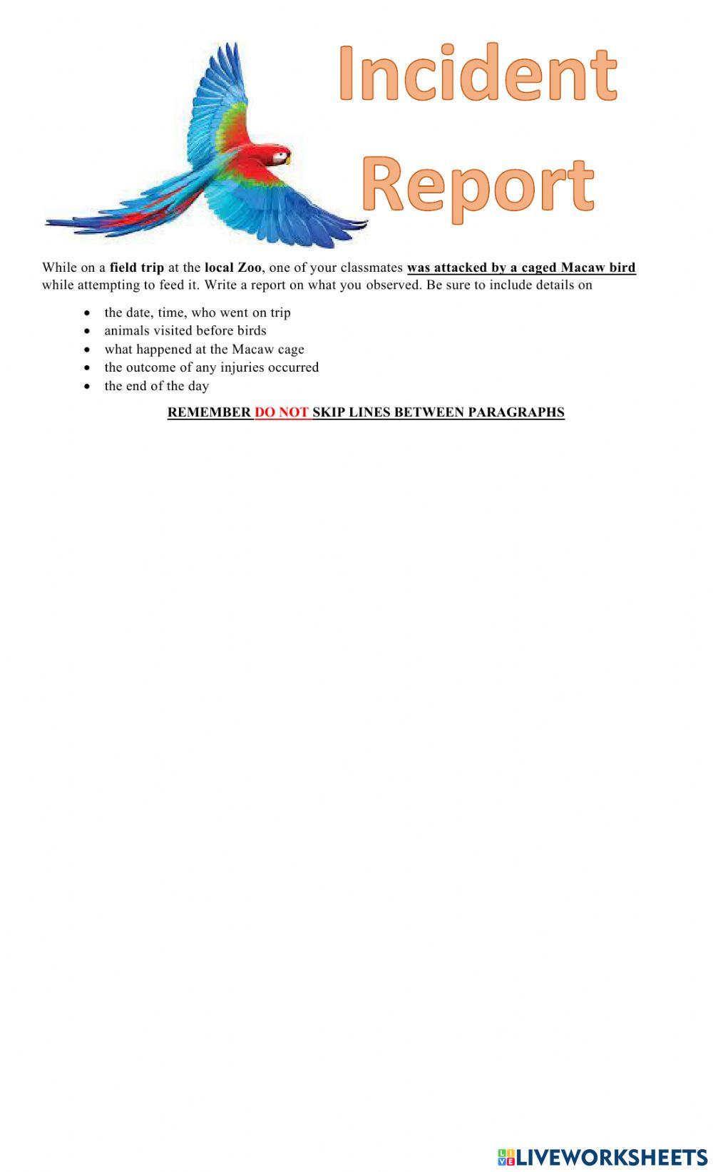 Macaw Attack Re… | Free Interactive Worksheets | 6793252
