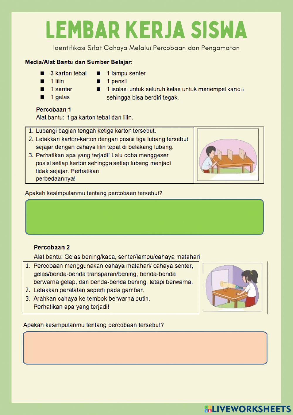 LKPD Percobaan … | Free Interactive Worksheets | 1711411