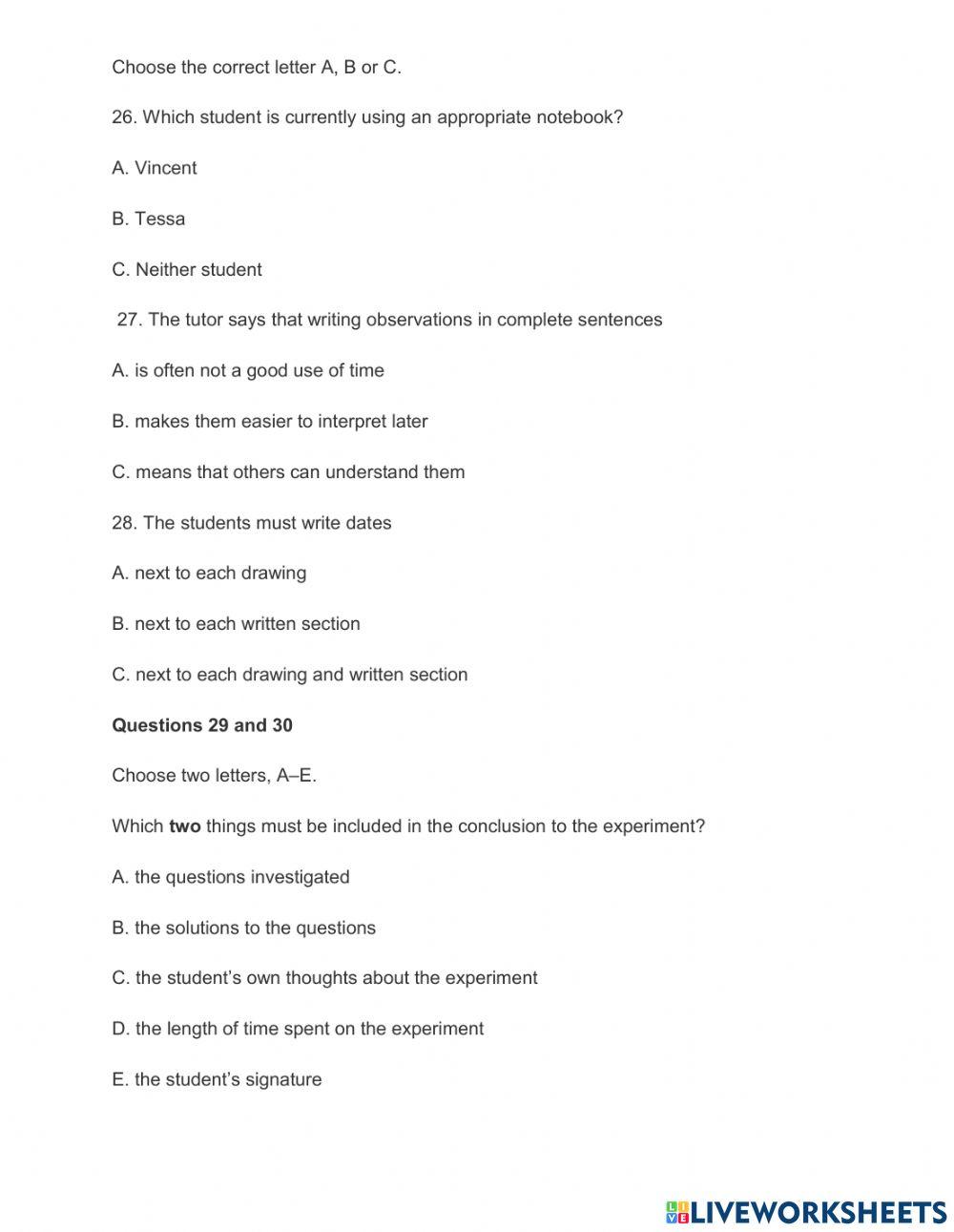 Ielts listening part 3 worksheet | Live Worksheets