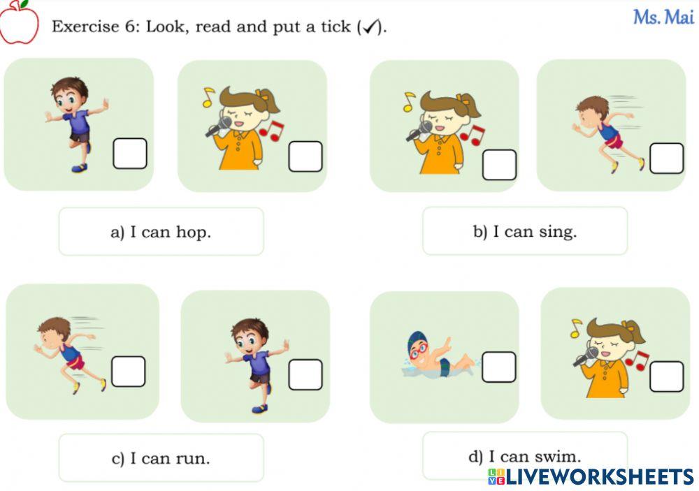 Ability activity for 1 | Live Worksheets