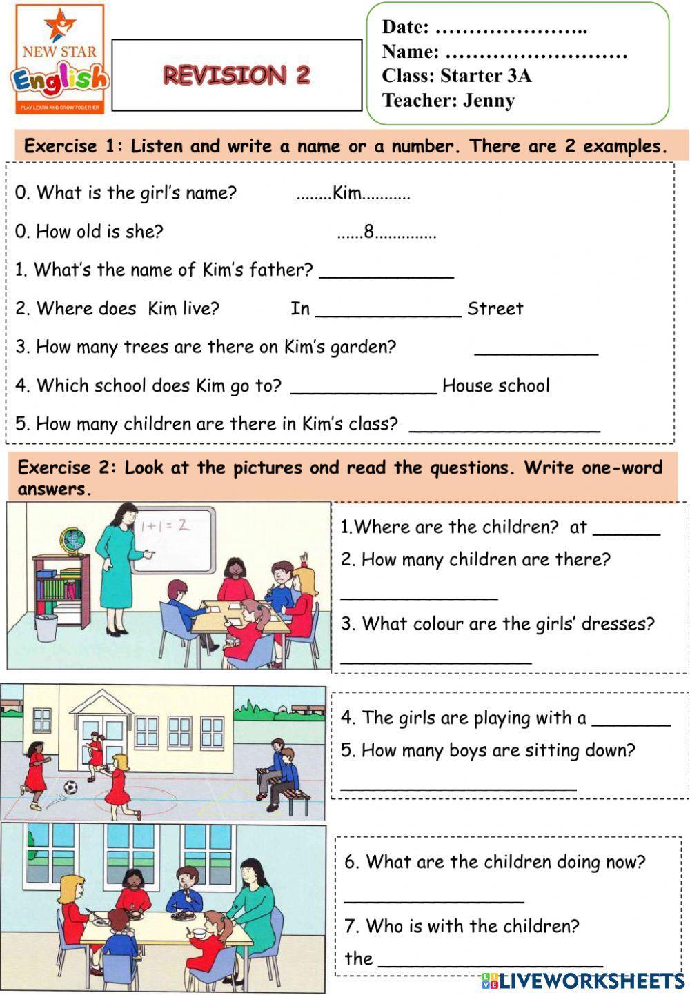 Revision Starte… | Free Interactive Worksheets | 1712277