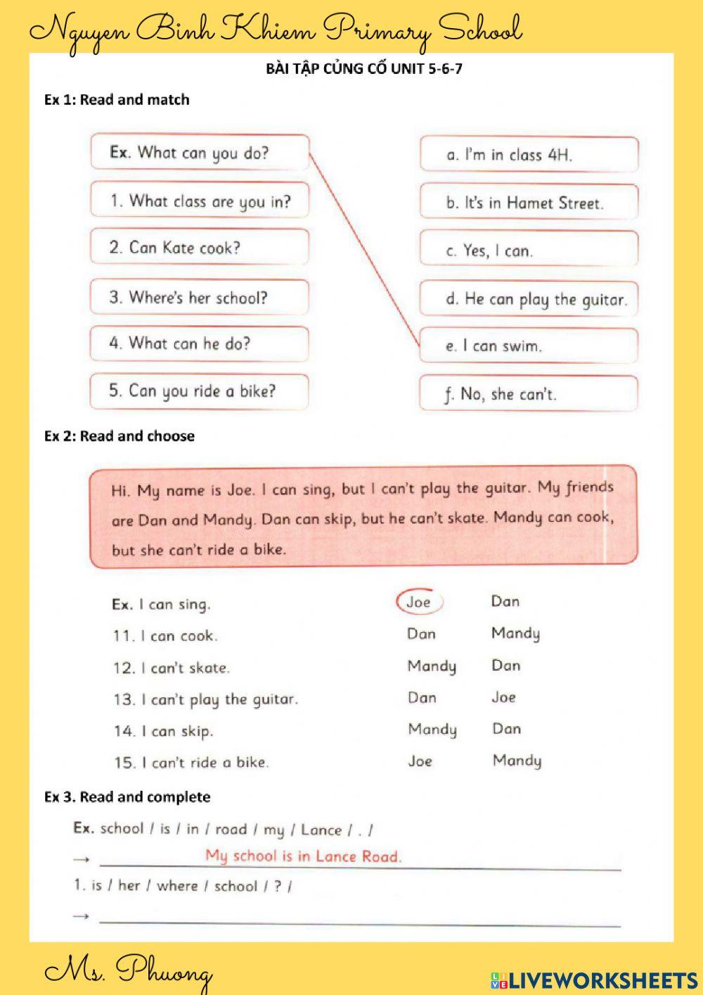 E4-Unit 7. Lesson 3 worksheet | Live Worksheets