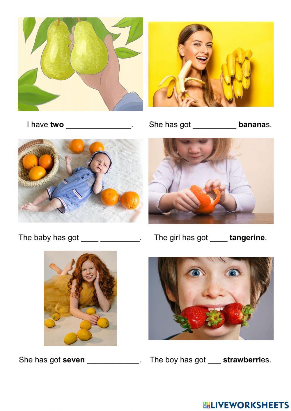 Fruits online exercise for grade 4 | Live Worksheets