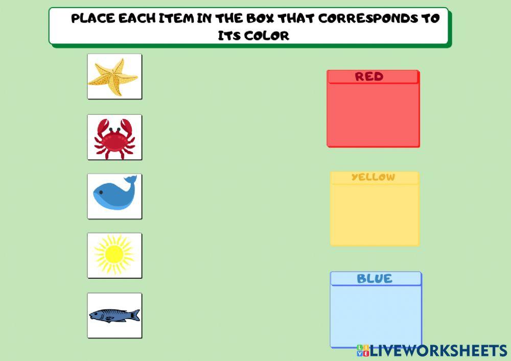 Colors online exercise for kindergarden | Live Worksheets