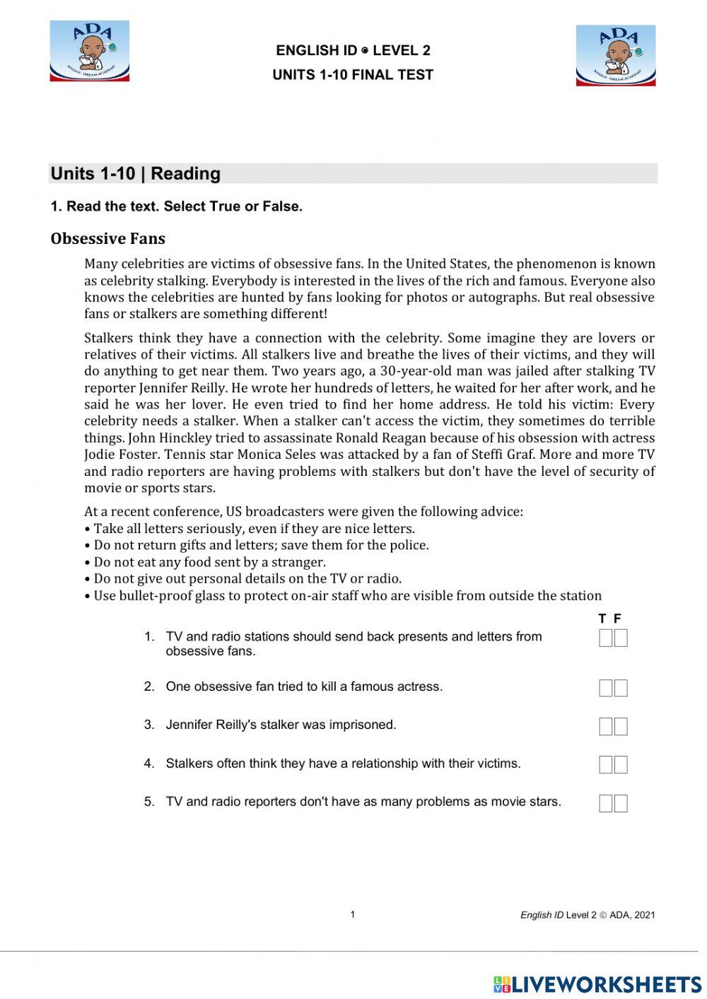 English ID 2 FI… | Free Interactive Worksheets | 6794029