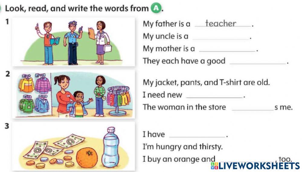 Vocabulary unit 12 activity | Live Worksheets
