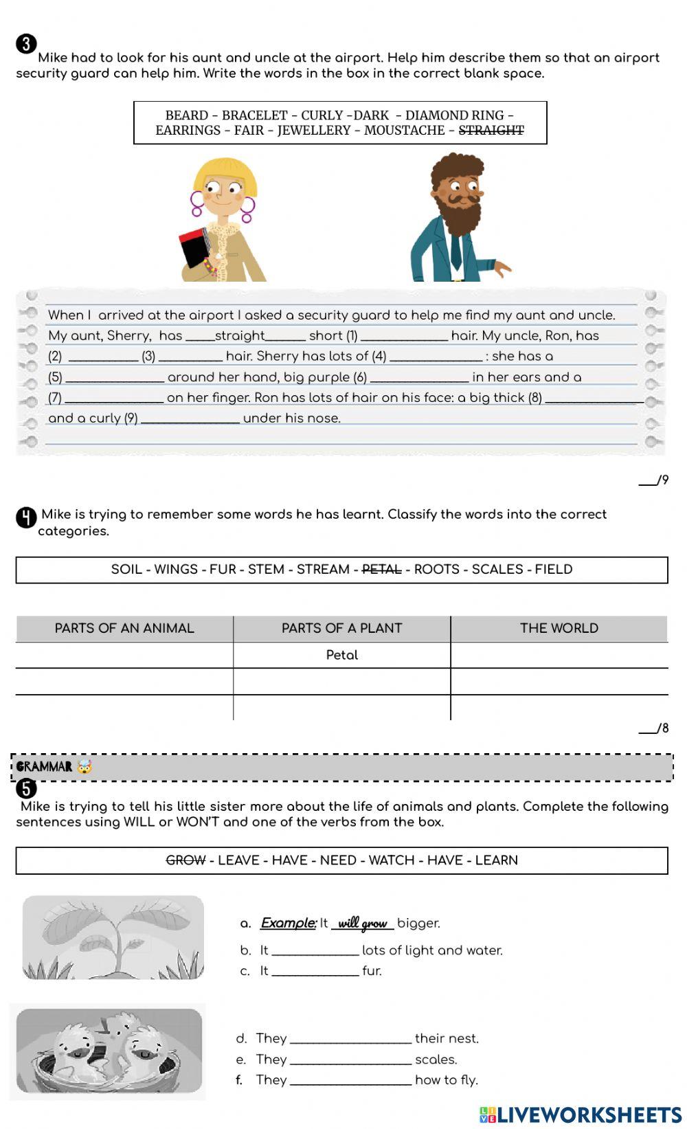 Fourth Term Test interactive worksheet | Live Worksheets