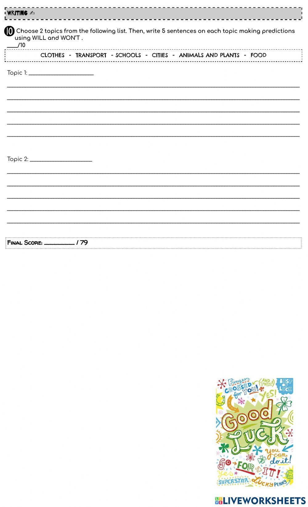 Fourth Term Test interactive worksheet | Live Worksheets