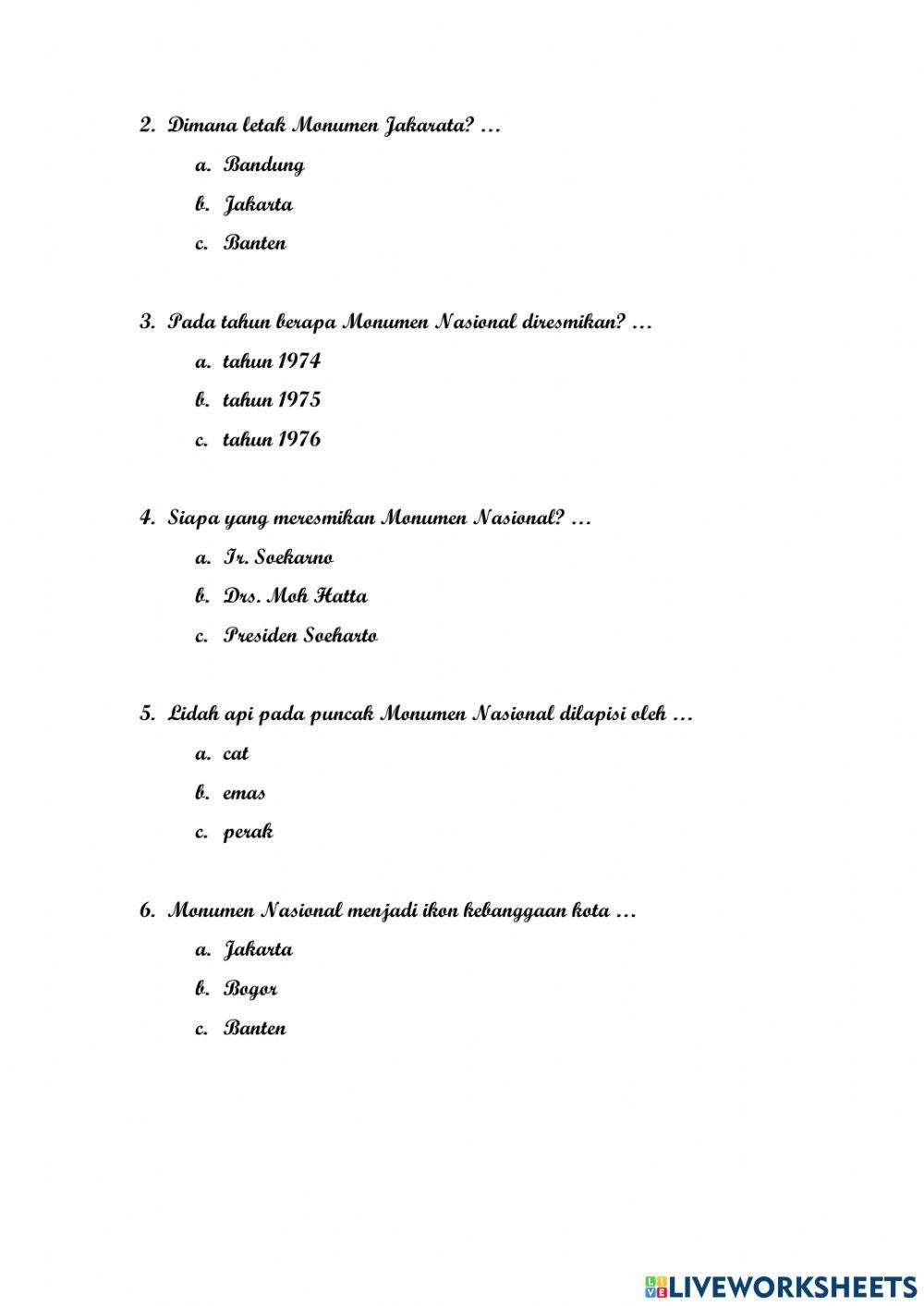 PLBJ Kelompok 2 worksheet | Live Worksheets