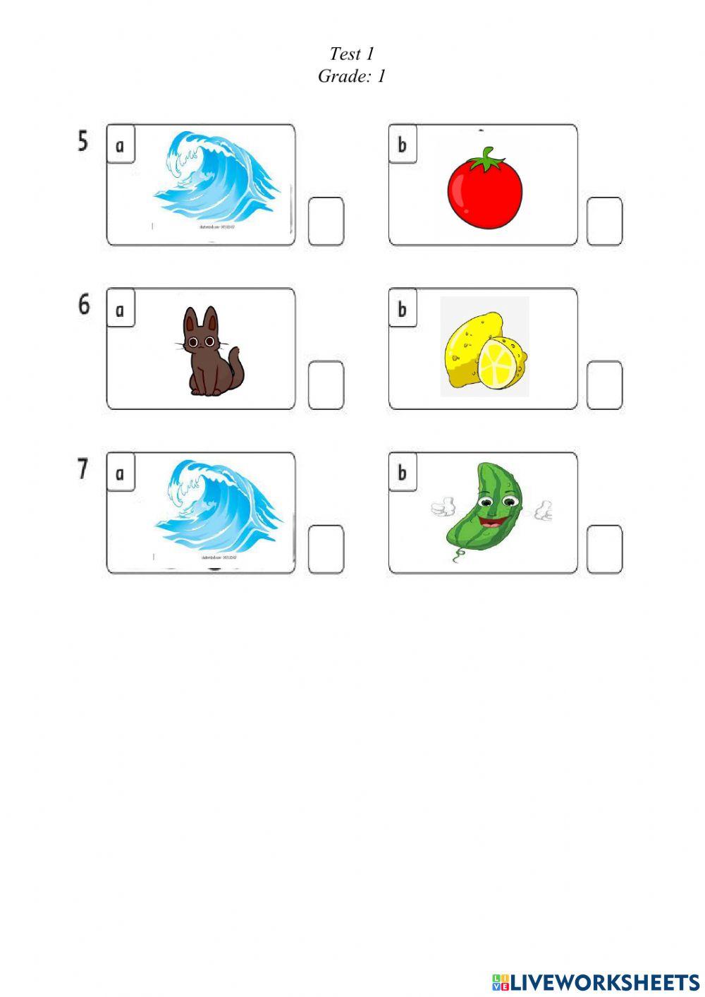Grade 1 W2 M1 online exercise for | Live Worksheets