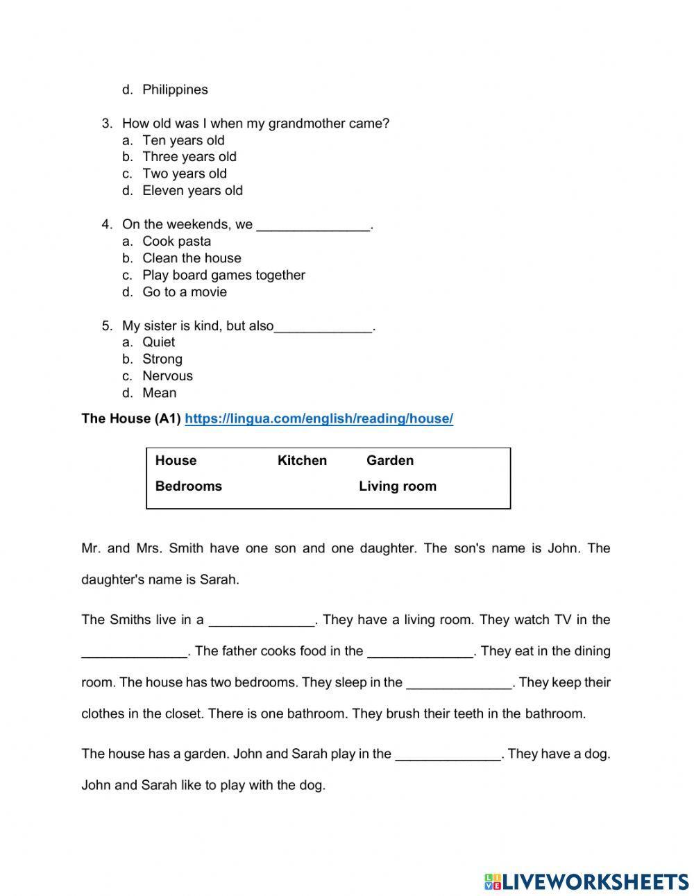 1725263 | A1 Level Test | teacherwaterlili