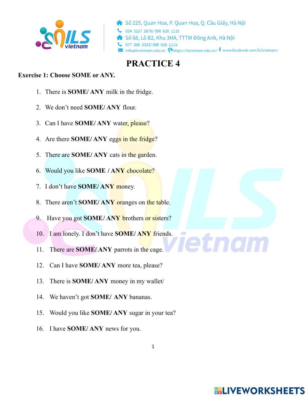 PRACTICE 4 activity | Live Worksheets