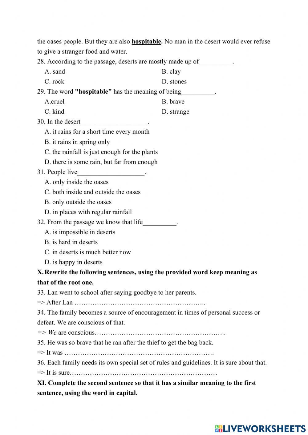 Worksheet 22 online exercise for | Live Worksheets