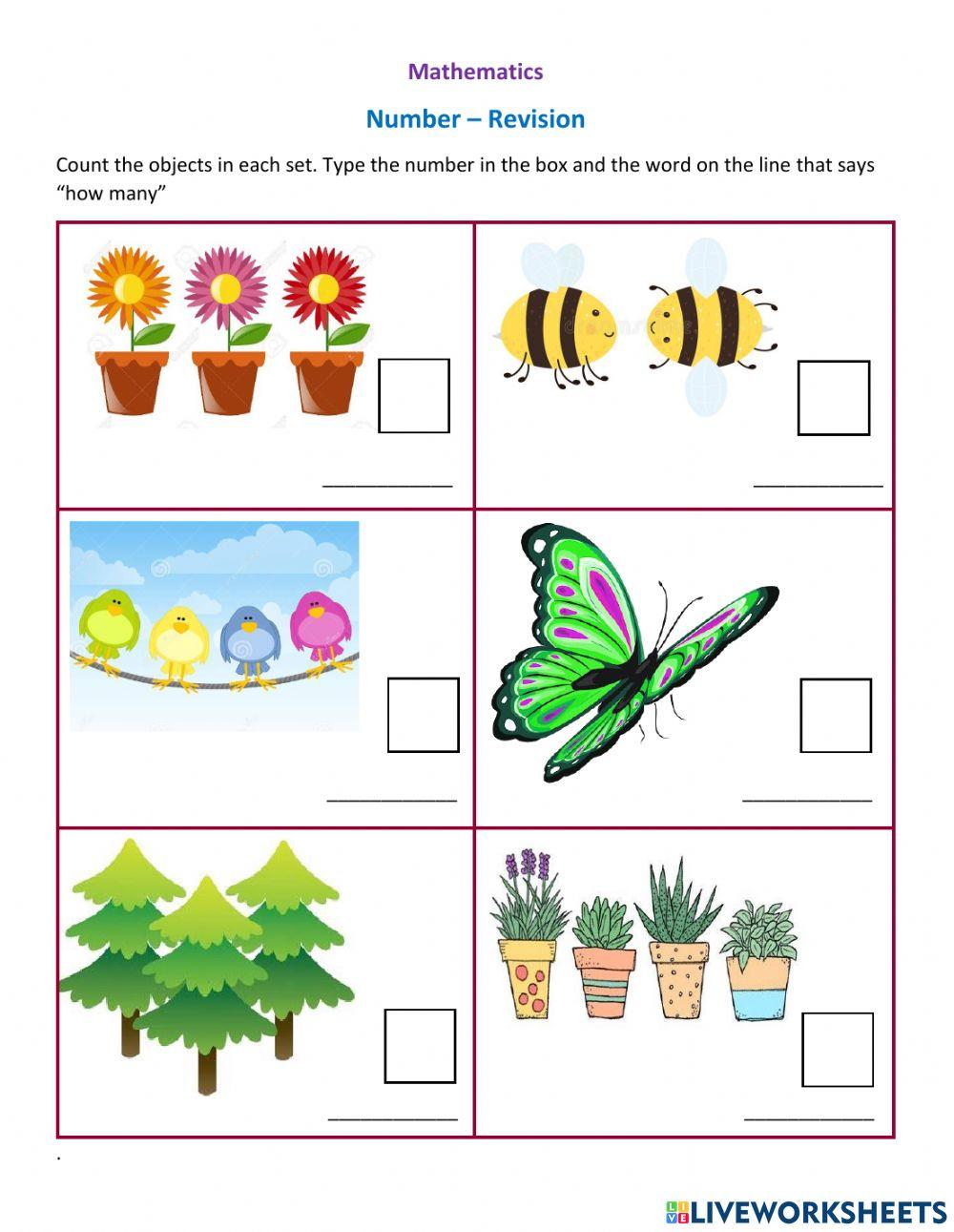 Mathematics - Number: 1- 4 Revision online exercise for | Live Worksheets