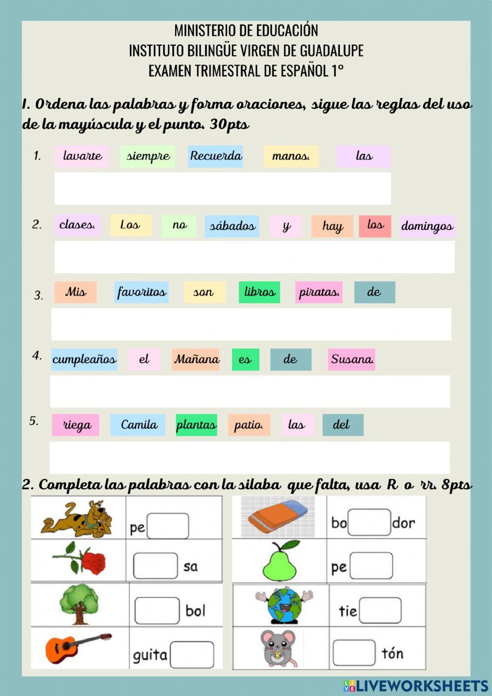 Español | Free Interactive Worksheets | 1714285