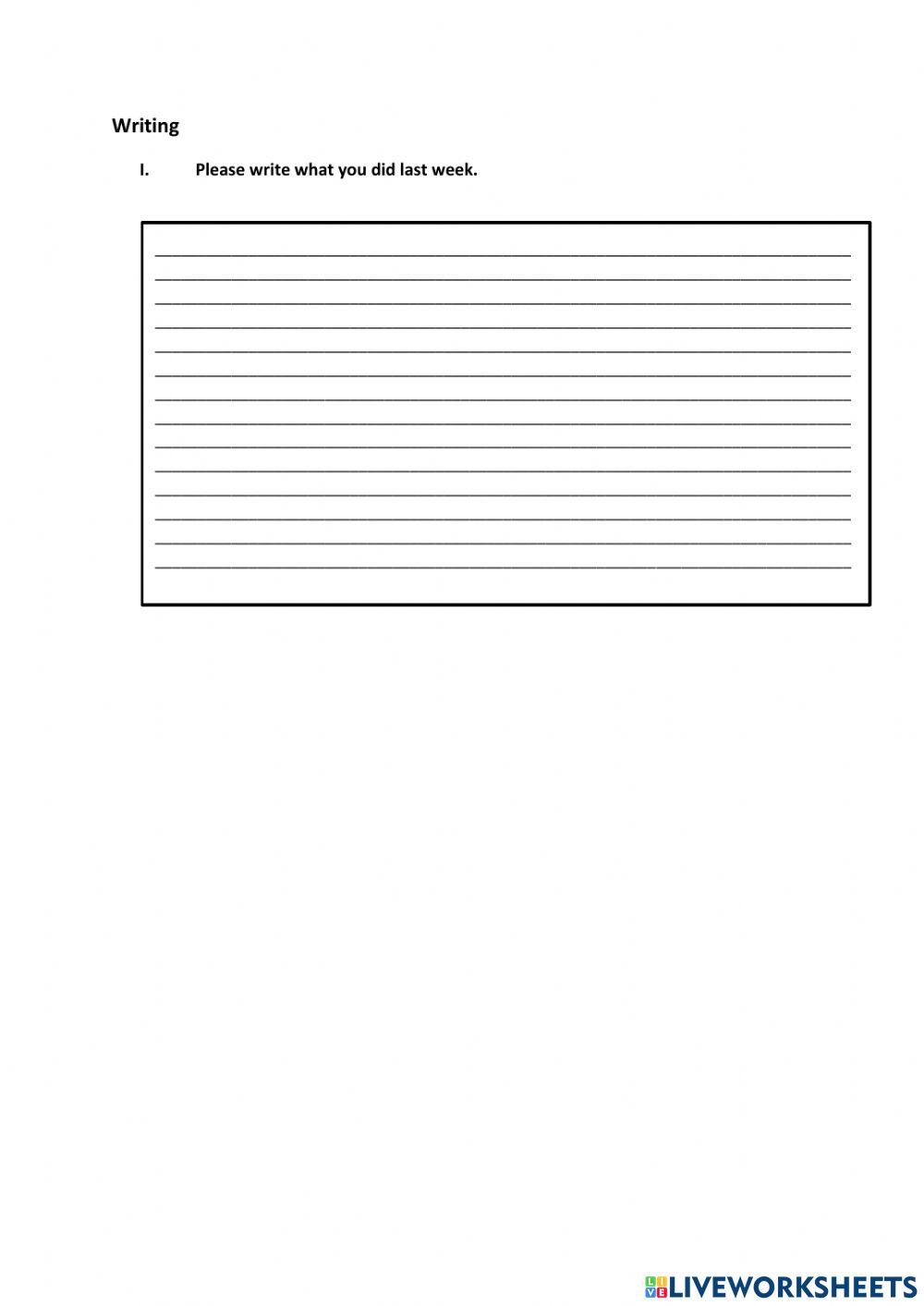 P4 1st Final test worksheet | Live Worksheets