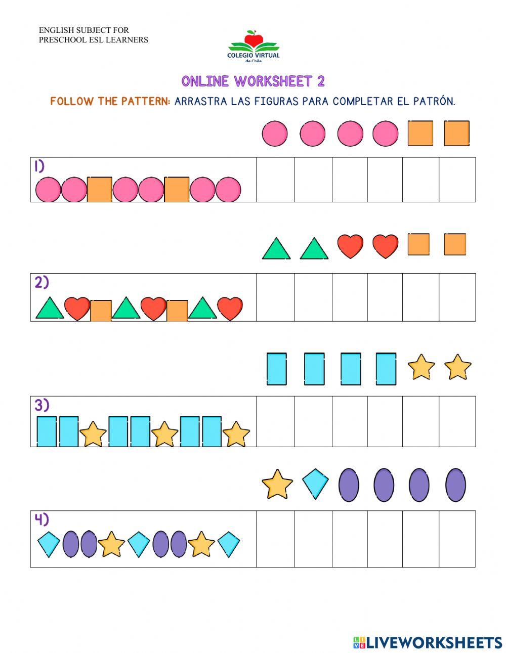 Shapes and Patterns 5258680 | MissKayla | LiveWorksheets