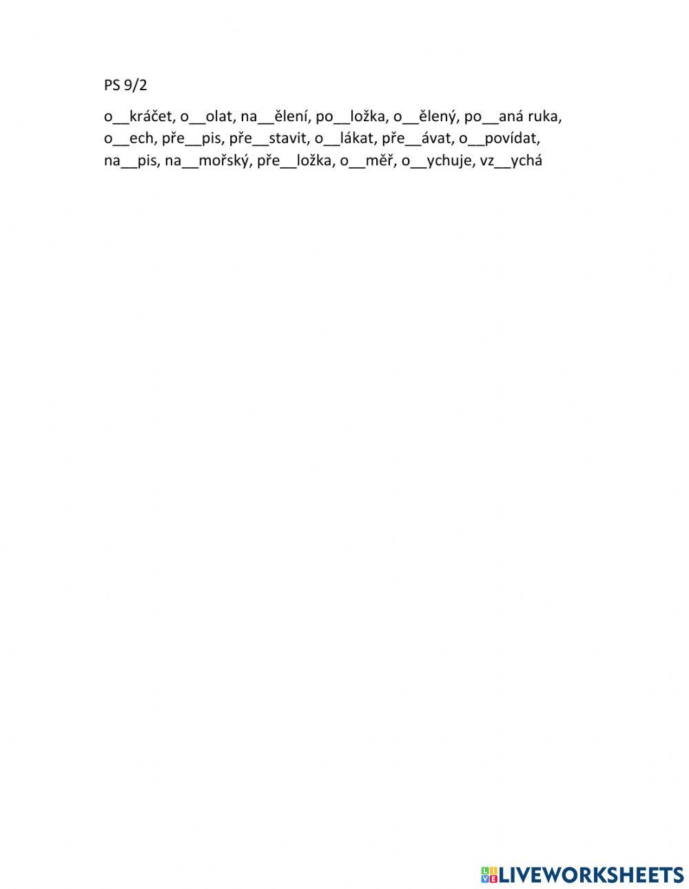 ps9-2 5258686 | evahysp | Live Worksheets