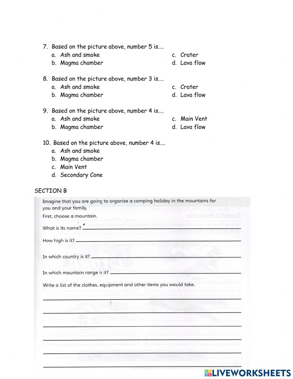 Geo semester te… | Free Interactive Worksheets | 1714721