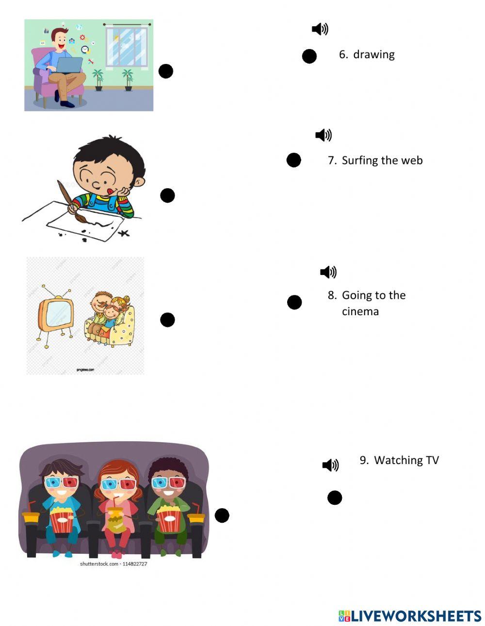 Hobbies practice exercise | Live Worksheets