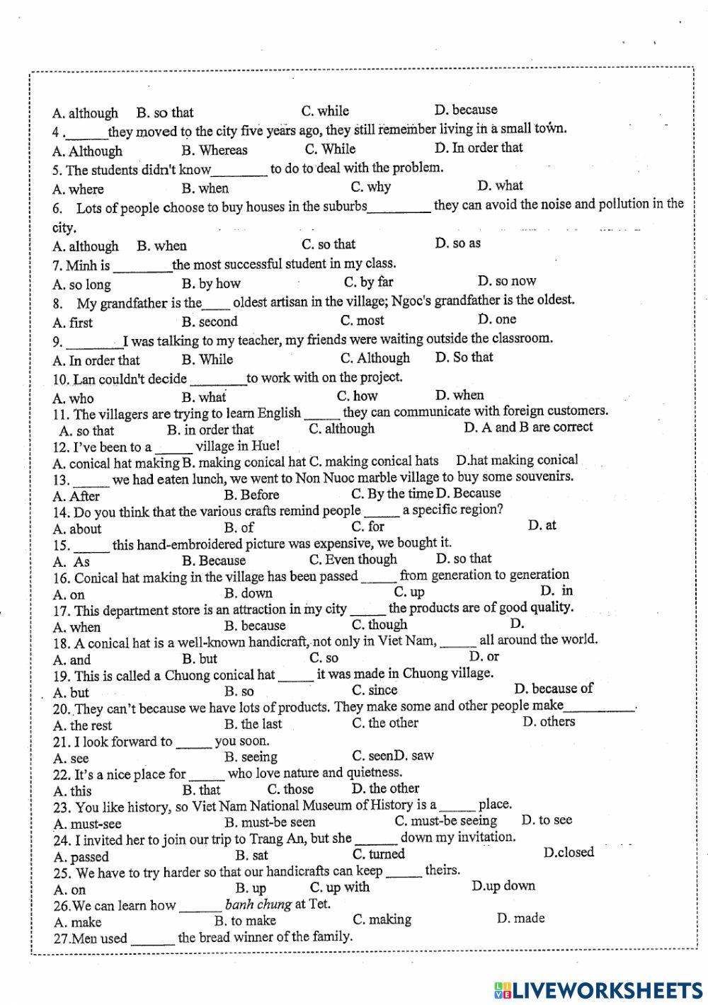 Y9 Review for Final term 1 - H.L worksheet | Live Worksheets