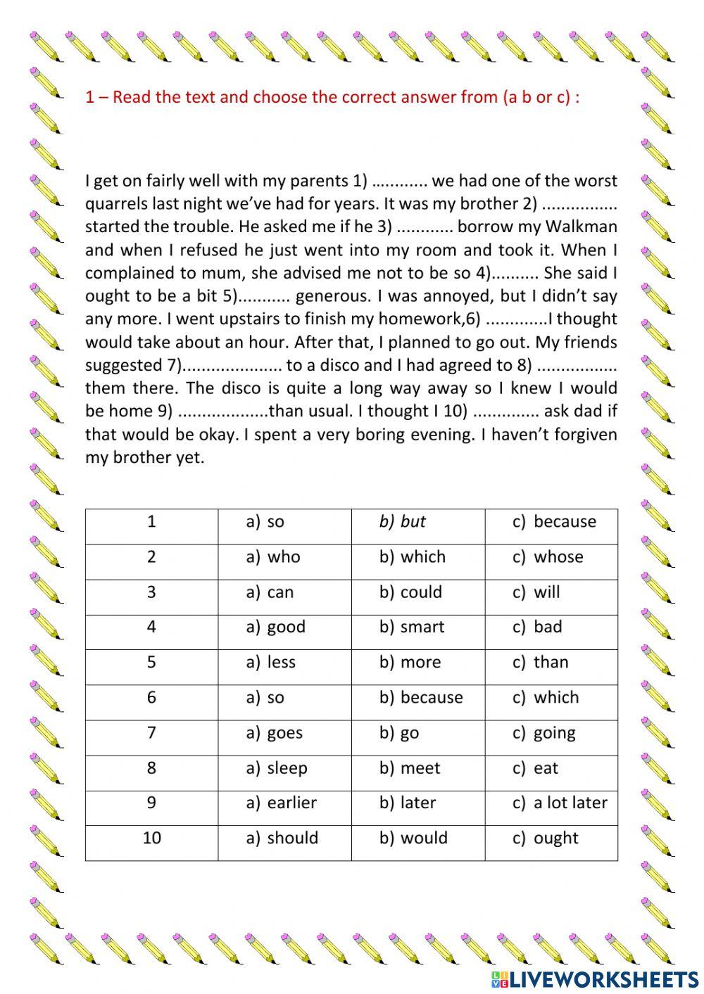 IMPACT 1 WRITING TEST UNIT 4 online exercise for | Live Worksheets
