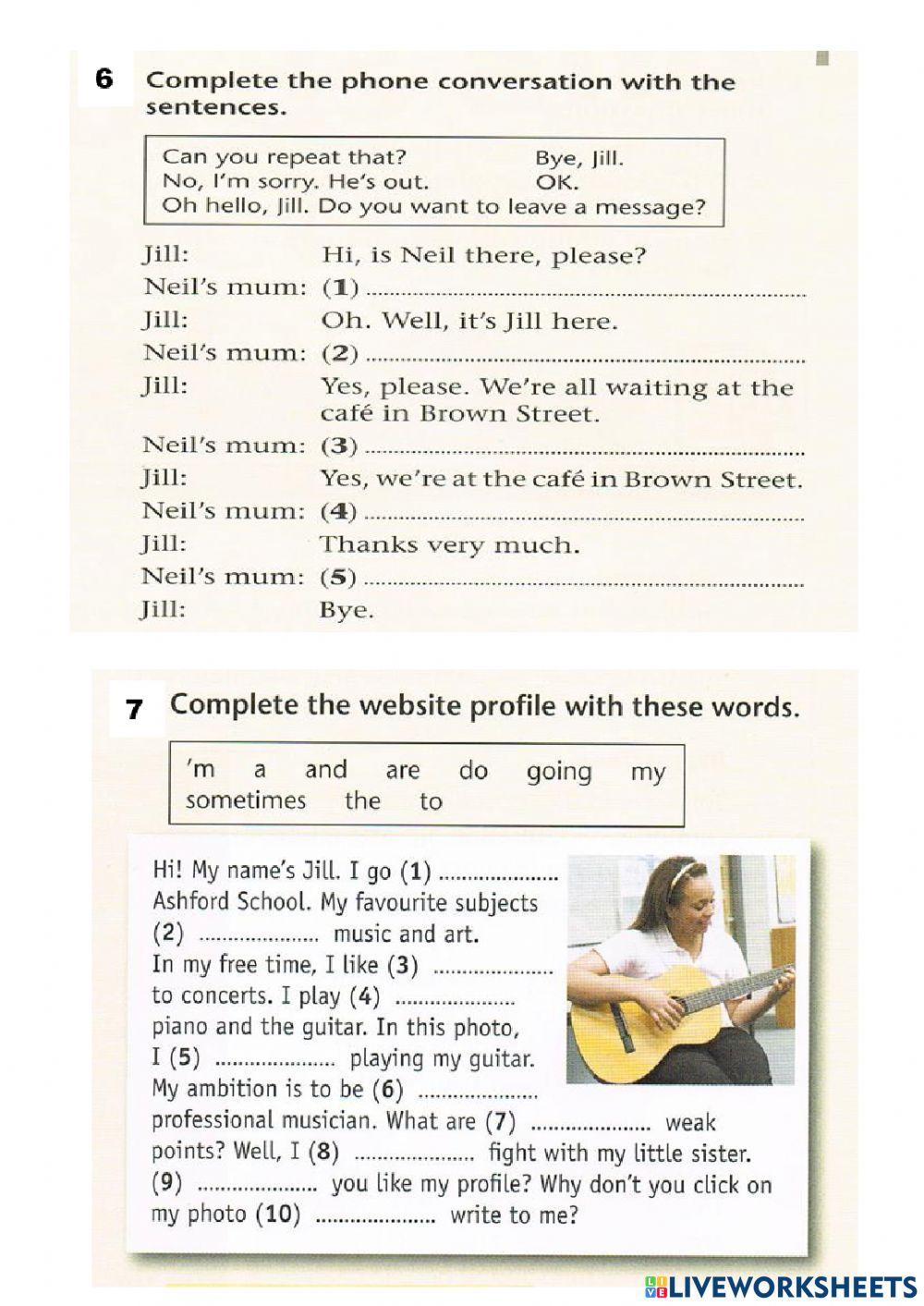 Revision units 1-2 EE2 worksheet | Live Worksheets