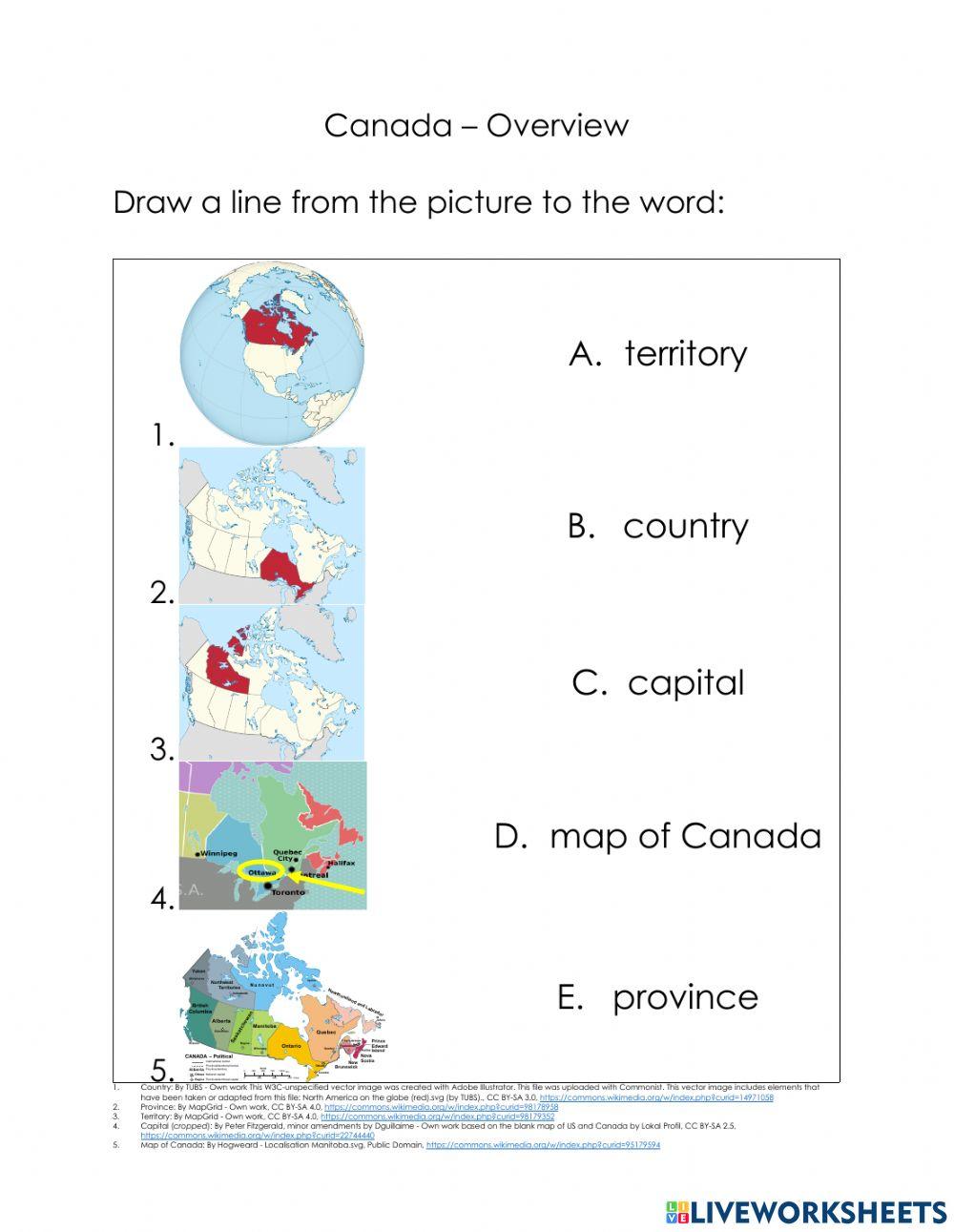 Canada Overview… | Free Interactive Worksheets | 1716508
