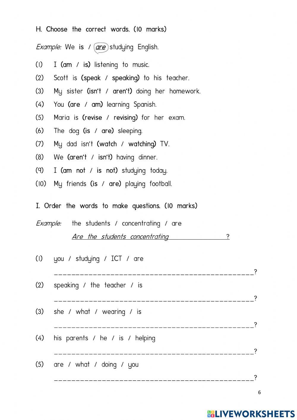 P5 Eng (SFA Sem 2 2021) online exercise for | Live Worksheets