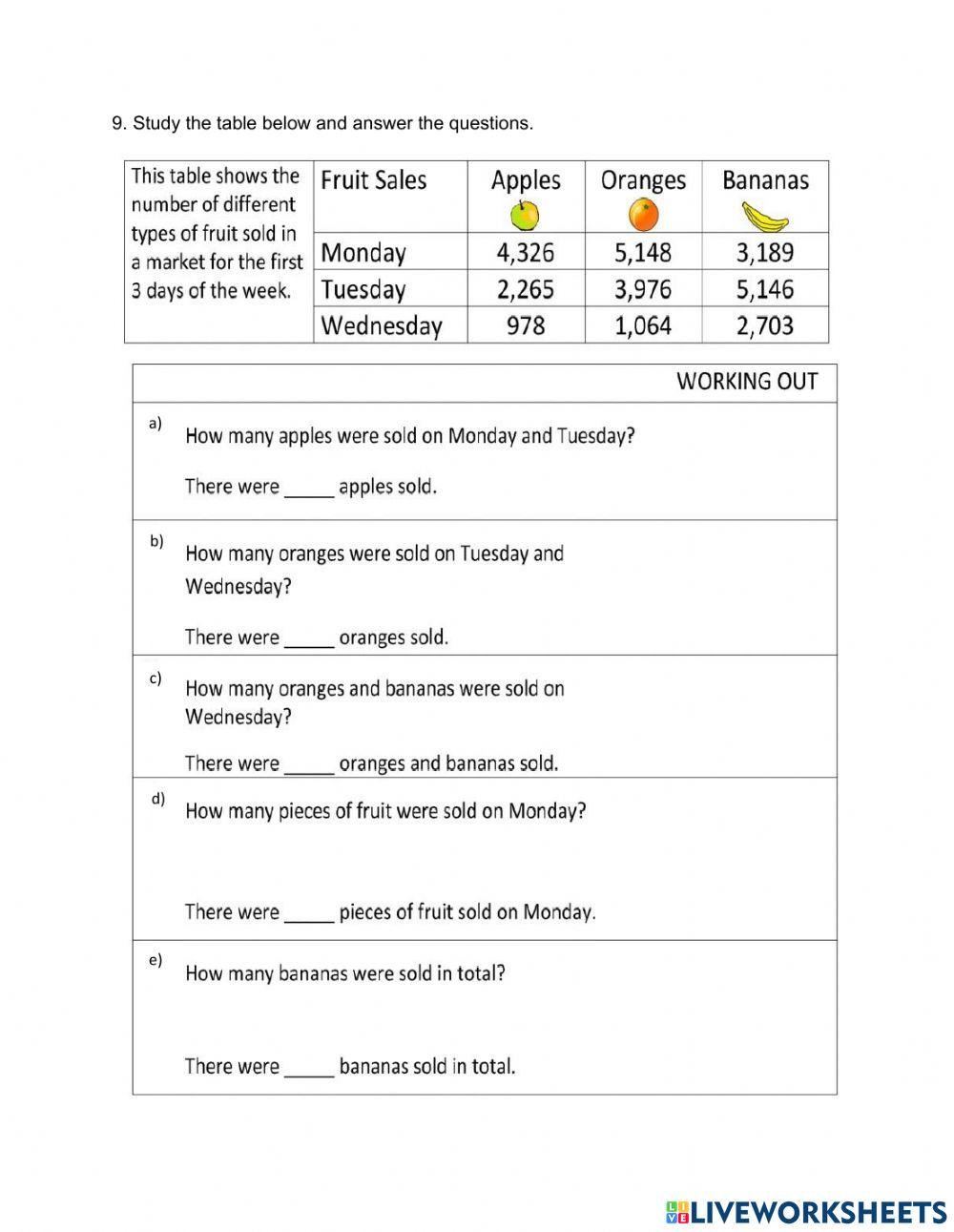 P3 test 3 | Free Interactive Worksheets | 1716711
