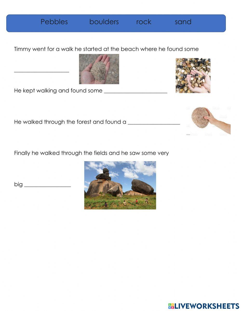 Things in the ground worksheet | Live Worksheets