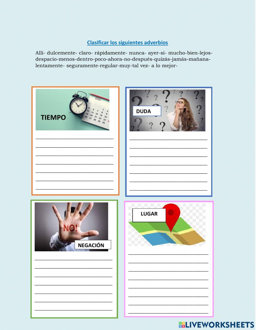 Adverbios online exercise for 5° | Live Worksheets
