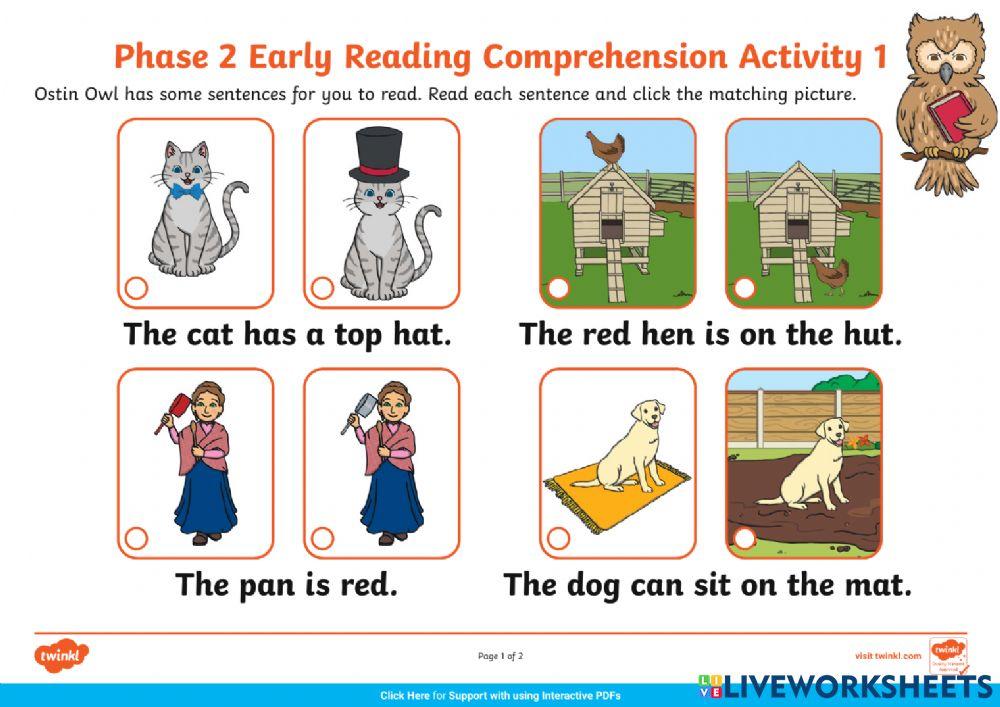 Grade 1 : reading Comprehension (week 6-10 Dec 2021) online exercise ...