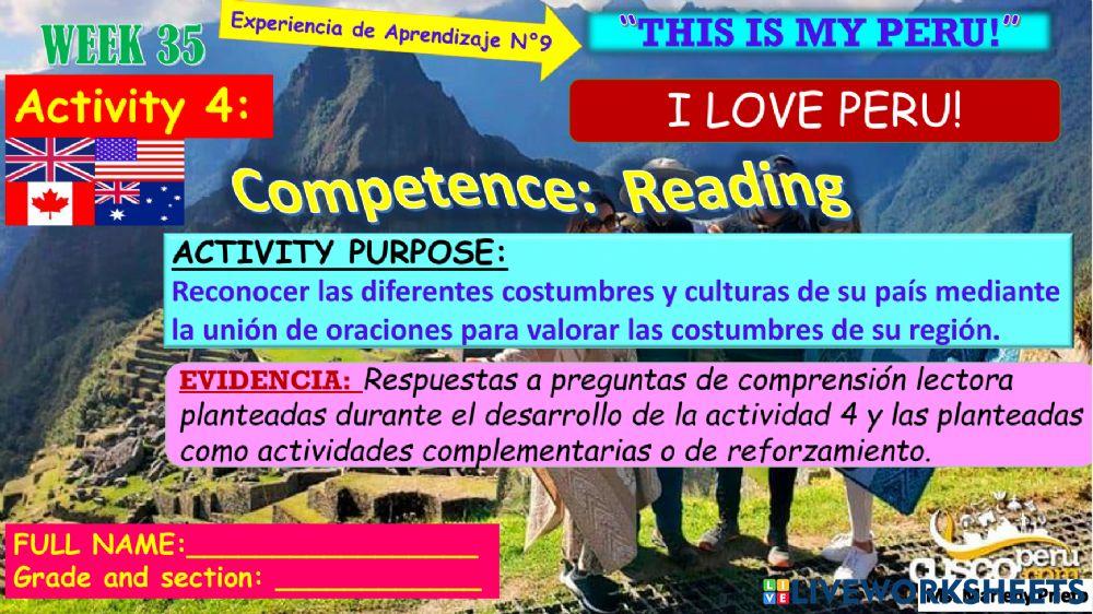 This is my Peru | Free Interactive Worksheets | 1716967