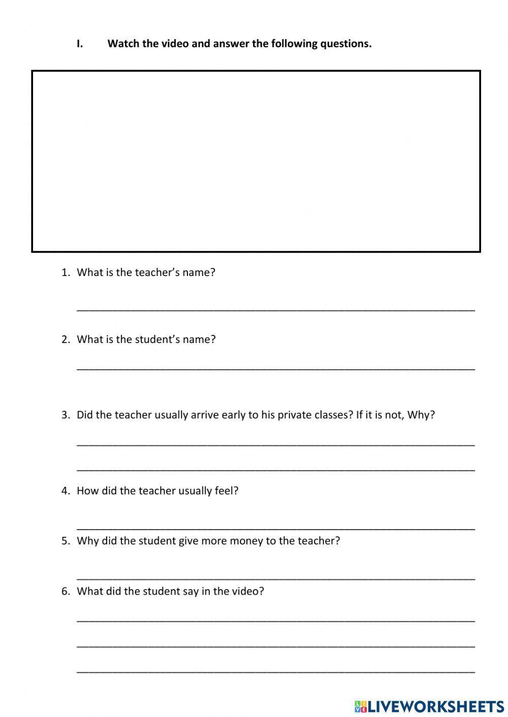 1717500 | The english teacher | pilar | LiveWorksheets