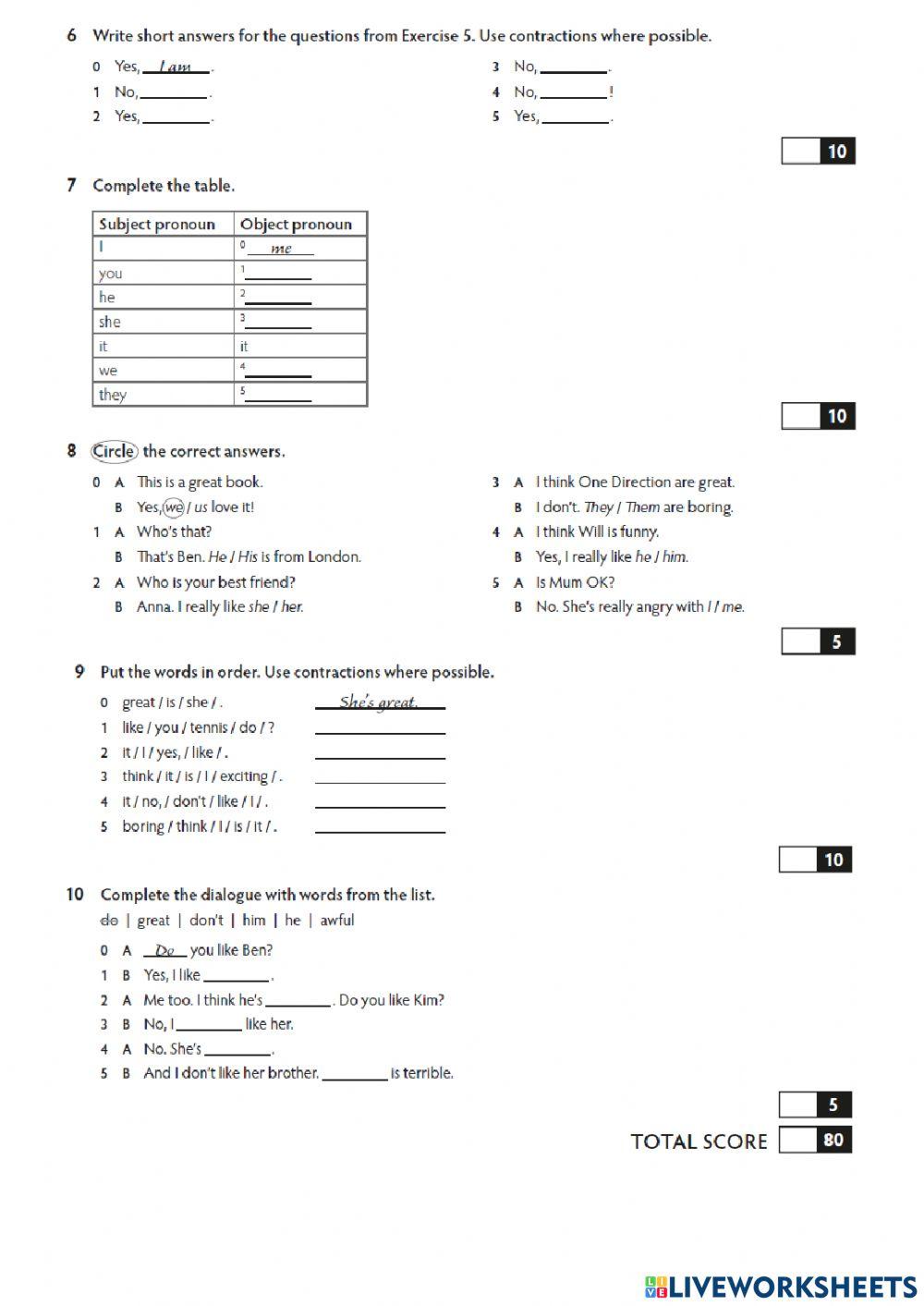 8º EGB - Evaluation of Unit 2 3504764 | eddietipan | Live