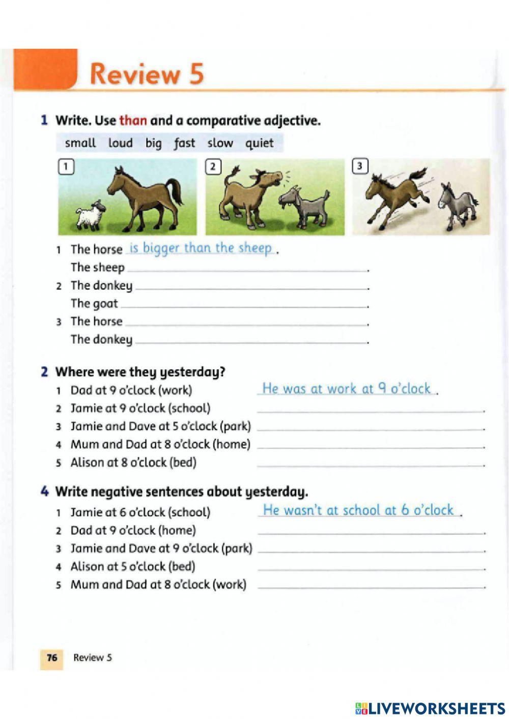 Review 5 online exercise for | Live Worksheets