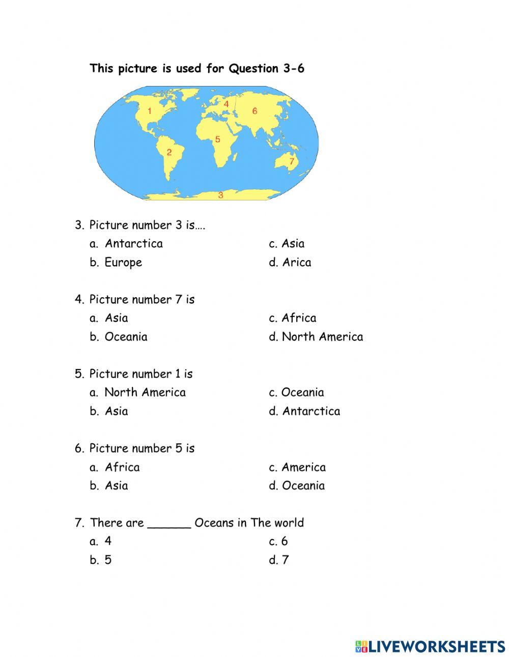 Geography P2 | Free Interactive Worksheets | 1717843