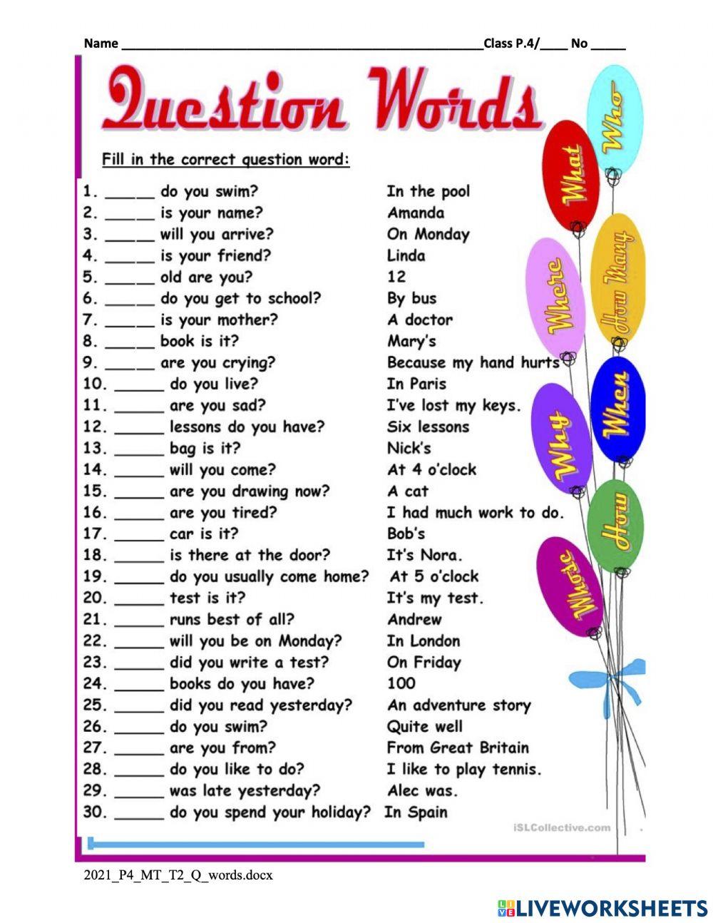 6795105 | P4-Grammar-WH-Questions | Gumjohn Yangyuen