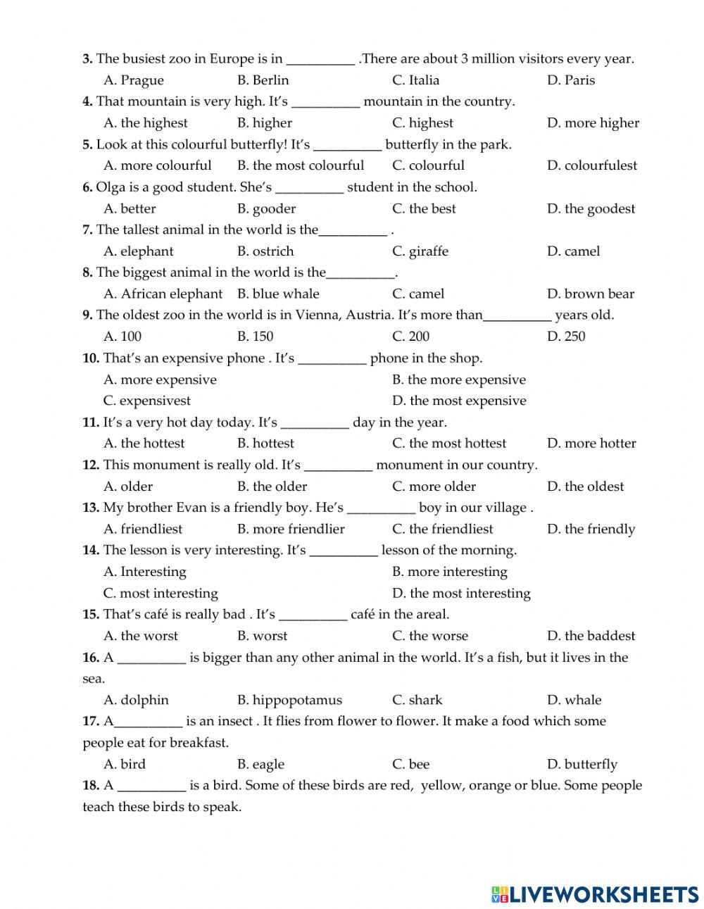 Grade 6- Friend… | Free Interactive Worksheets | 1718014